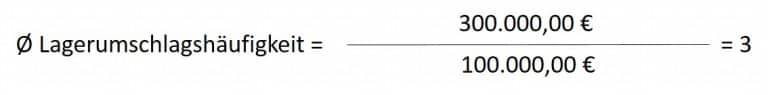Lagerumschlagshäufigkeit berechnen, Lagerumschlag Formel und Beispiel