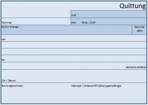 Quittung Vorlage kostenlos – Muster als Excel, Word & PDF – GoBD & Beispiel