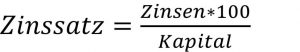 Zinsrechnung lernen, Kapital, Zinsen & Zinssatz Formel