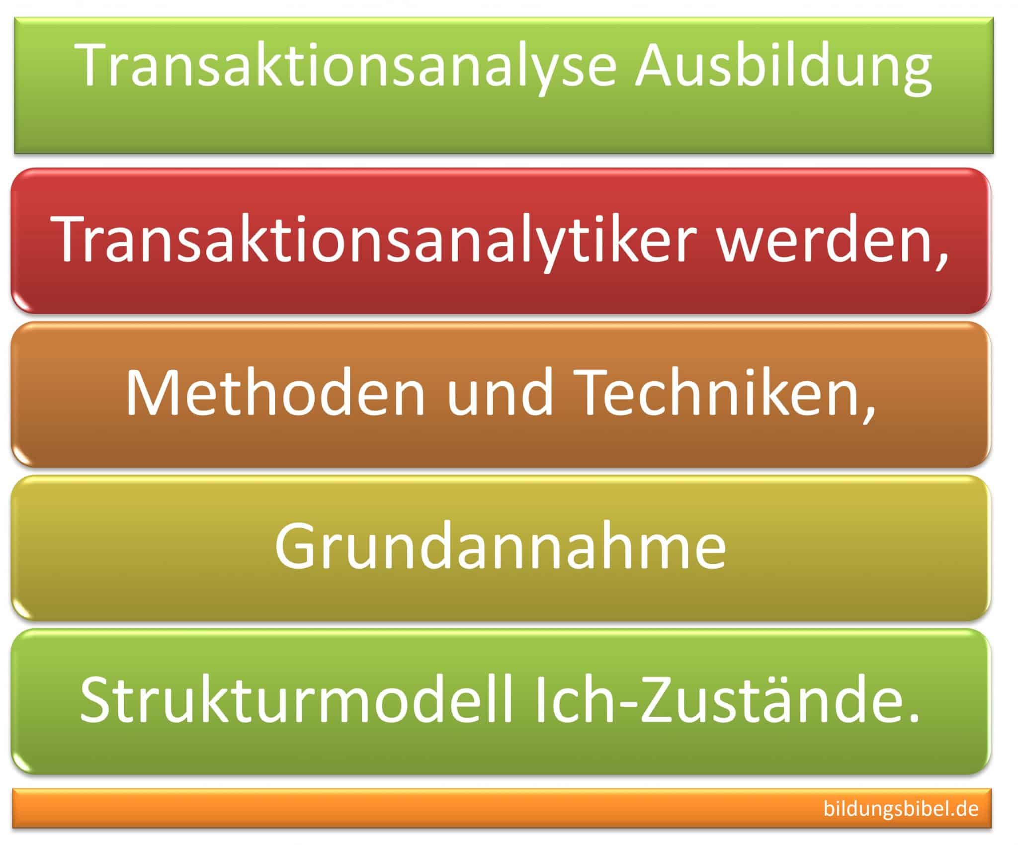 Transaktionsanalyse, Ausbildung, Methoden, Annahmen & Strukturmodell