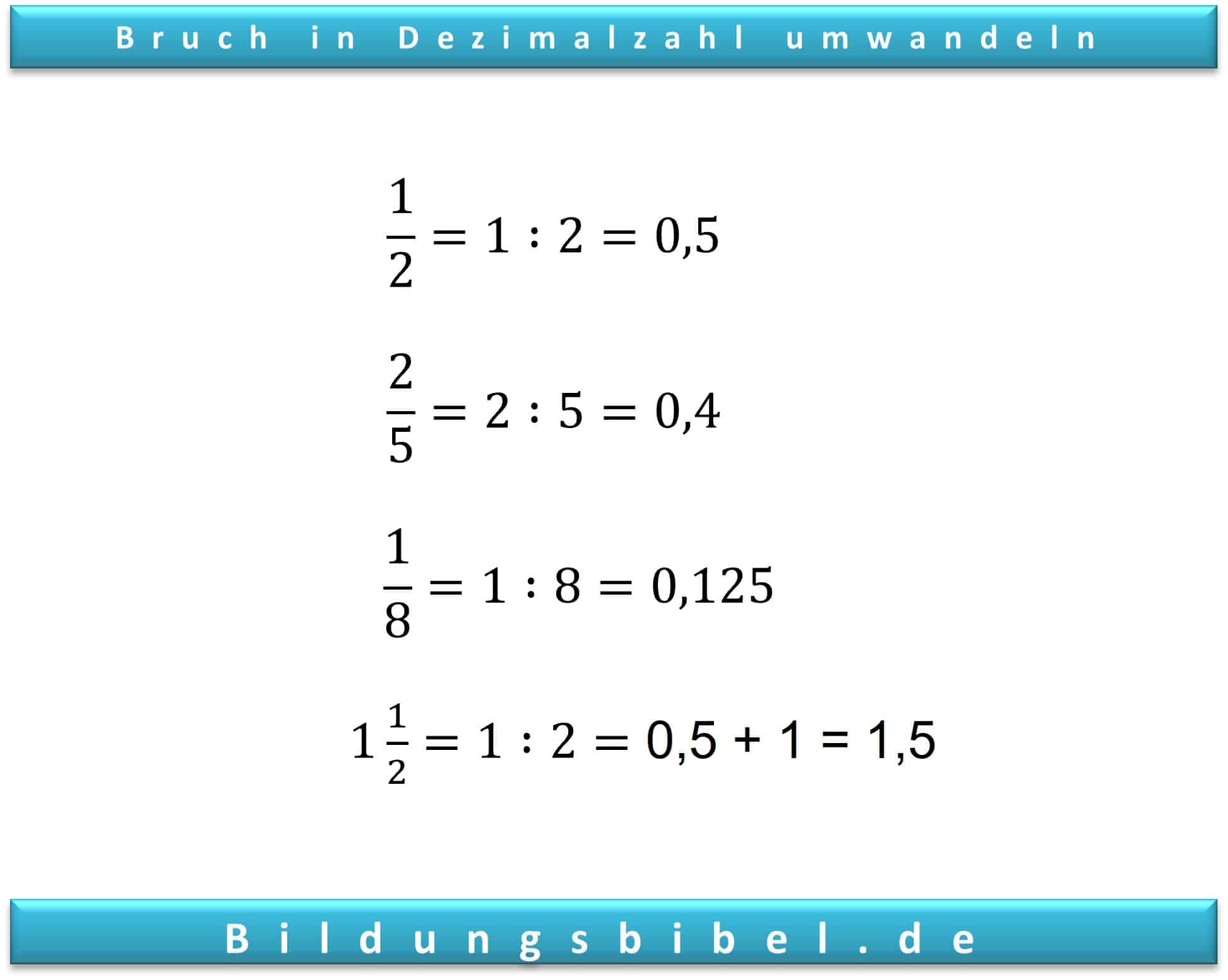 Bruch In Dezimalzahl Dezimalzahl In Bruch Umrechnen bungen