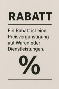 Rabatt - Definition Wirtschaft und Finanzen